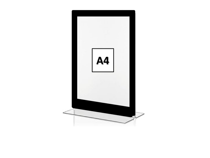 Acrylic A4 Size T Shape Display Stand With Border Paper Stand ,Card Ho ...